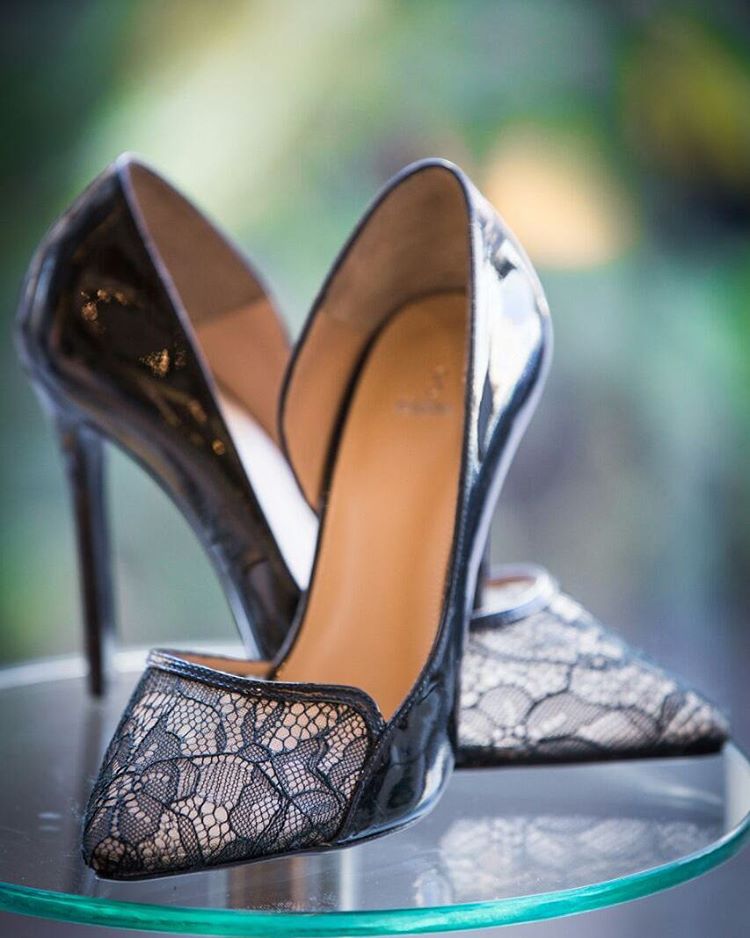 Black lace wedding shoes 60 photos - Vianawedding.com